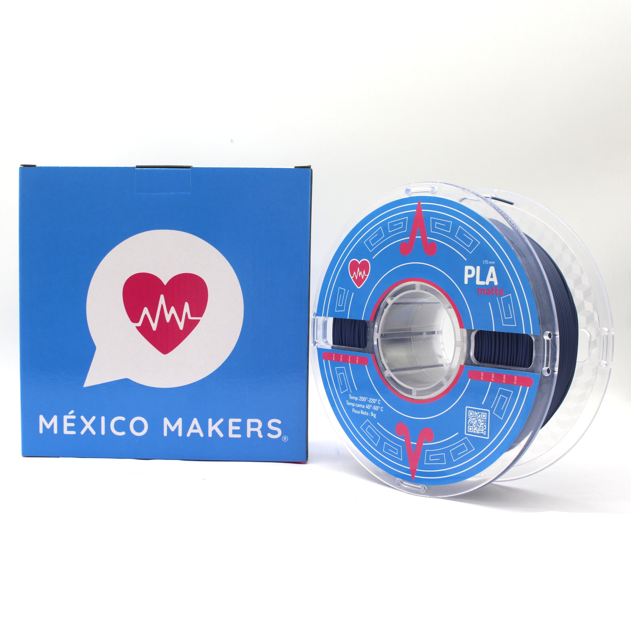 FILAMENTO PLA MATTE AZUL BALLENA PARA IMPRESORA 3D